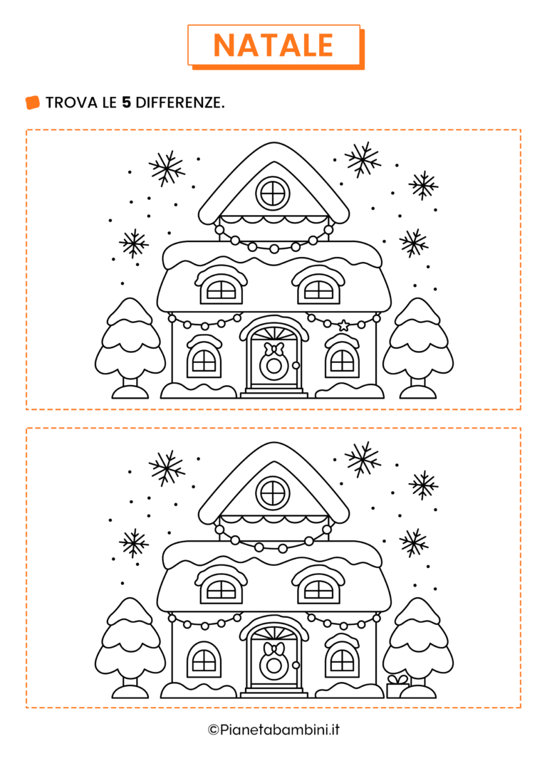Trova le Differenze di Natale da Stampare | PianetaBambini.it