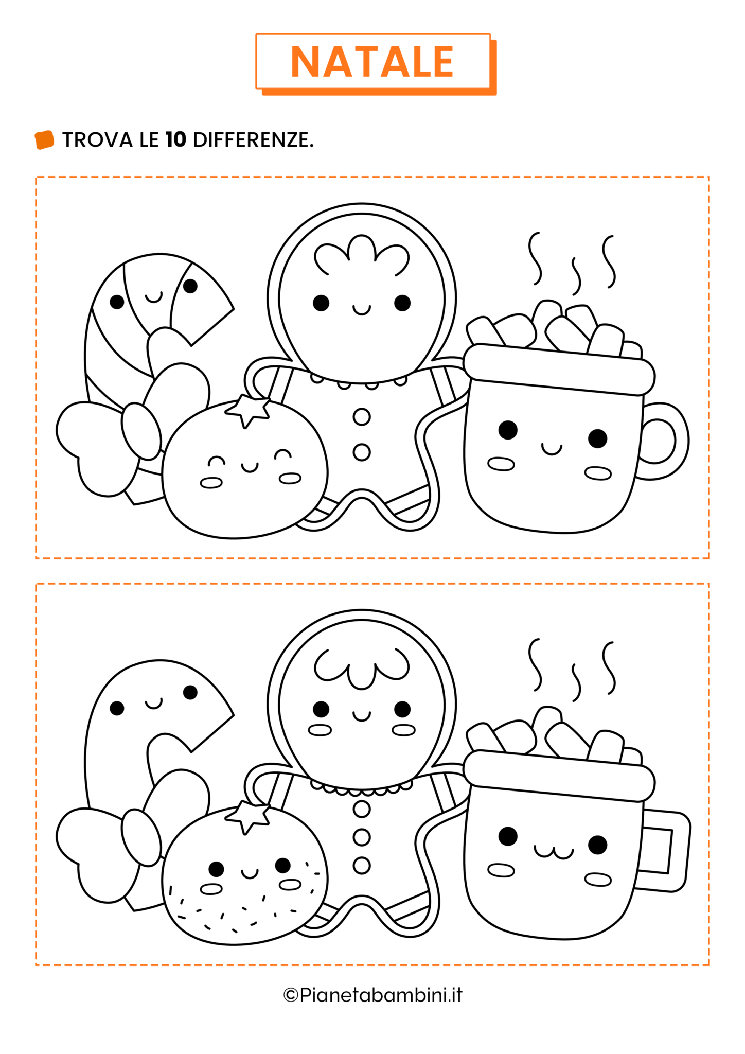 Trova le Differenze di Natale da Stampare | PianetaBambini.it