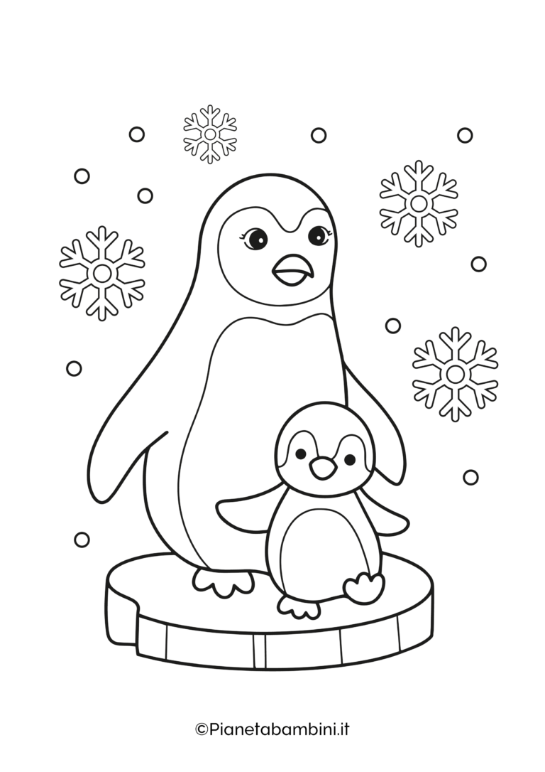 30 Disegni di Pinguini da Colorare | PianetaBambini.it