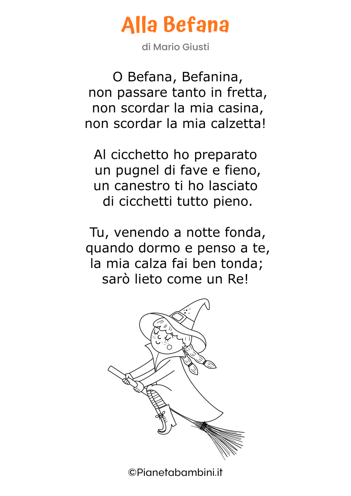 30 Poesie sulla Befana per Bambini | PianetaBambini.it