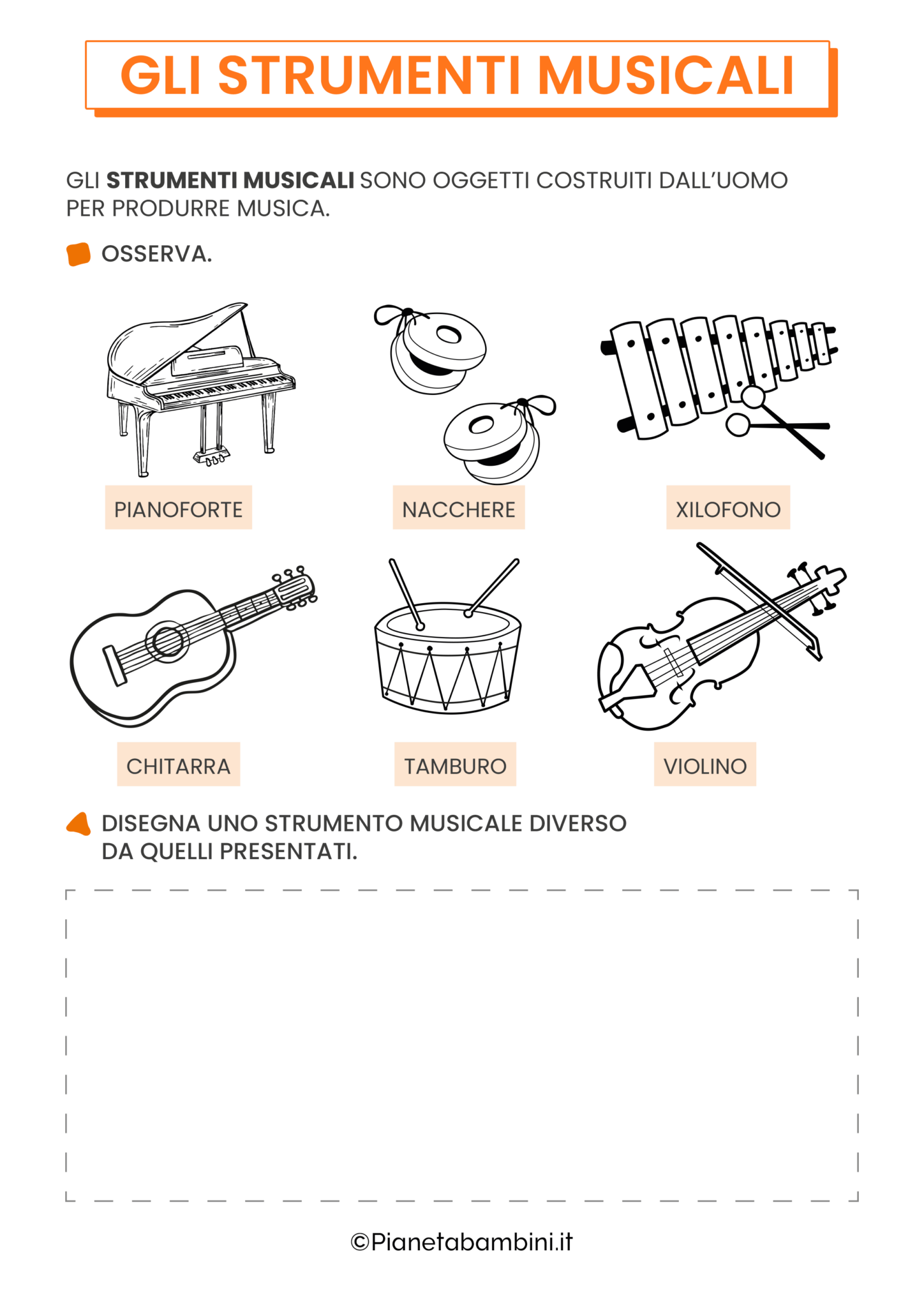 Gli Strumenti Musicali: Schede Didattiche per la Scuola Primaria ...