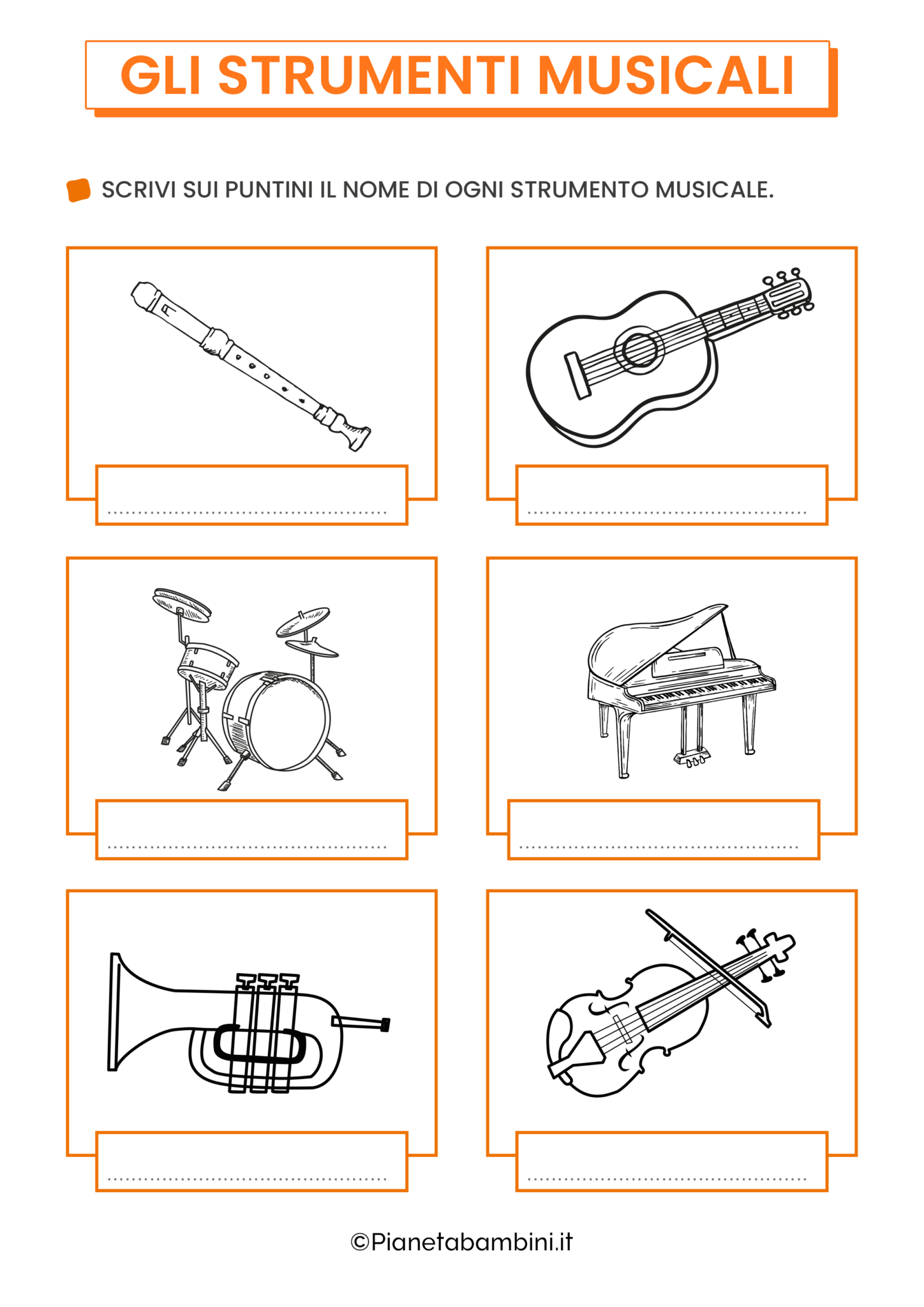Gli Strumenti Musicali: Schede Didattiche per la Scuola Primaria ...