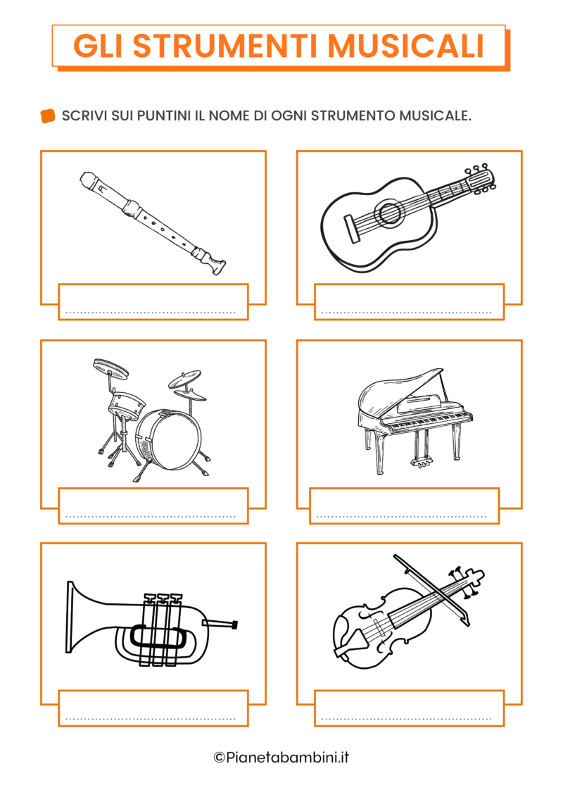 Gli Strumenti Musicali: Schede Didattiche per la Scuola Primaria ...