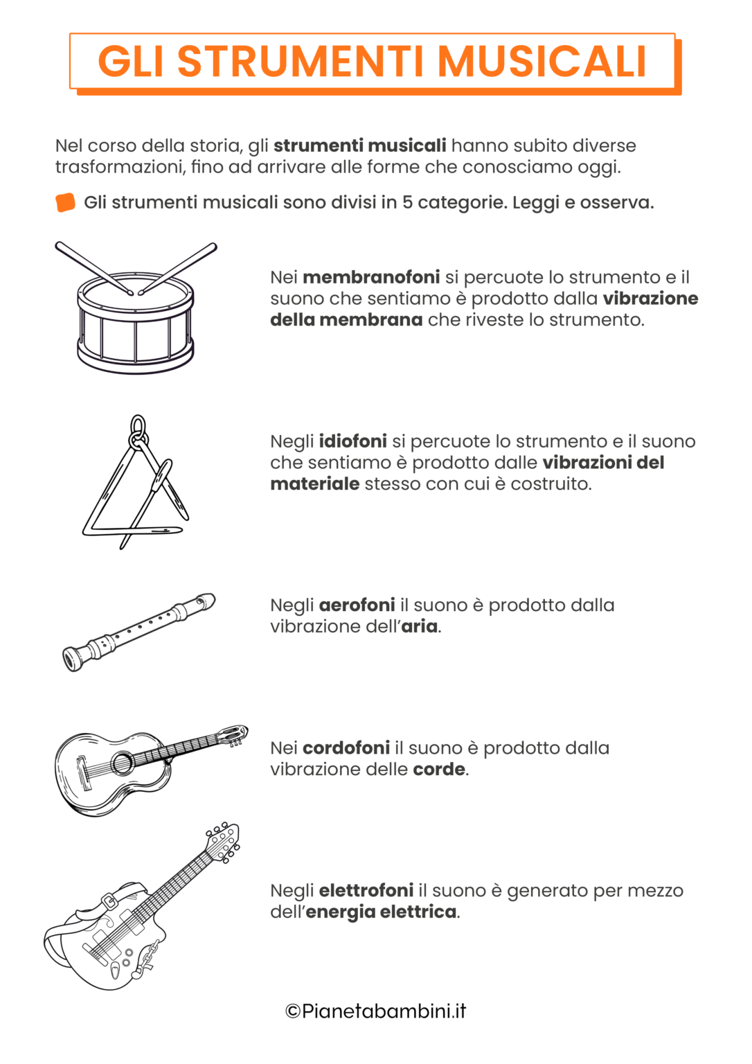 Gli Strumenti Musicali: Schede Didattiche per la Scuola Primaria ...