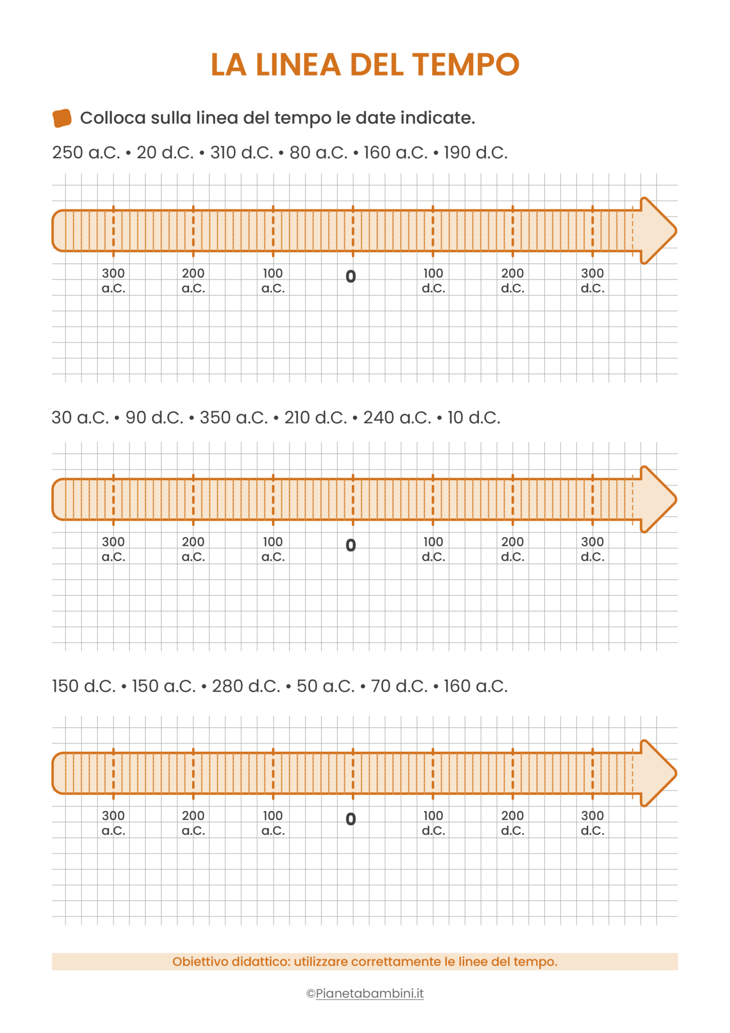 La Linea del Tempo: Schede Didattiche per la Scuola Primaria ...