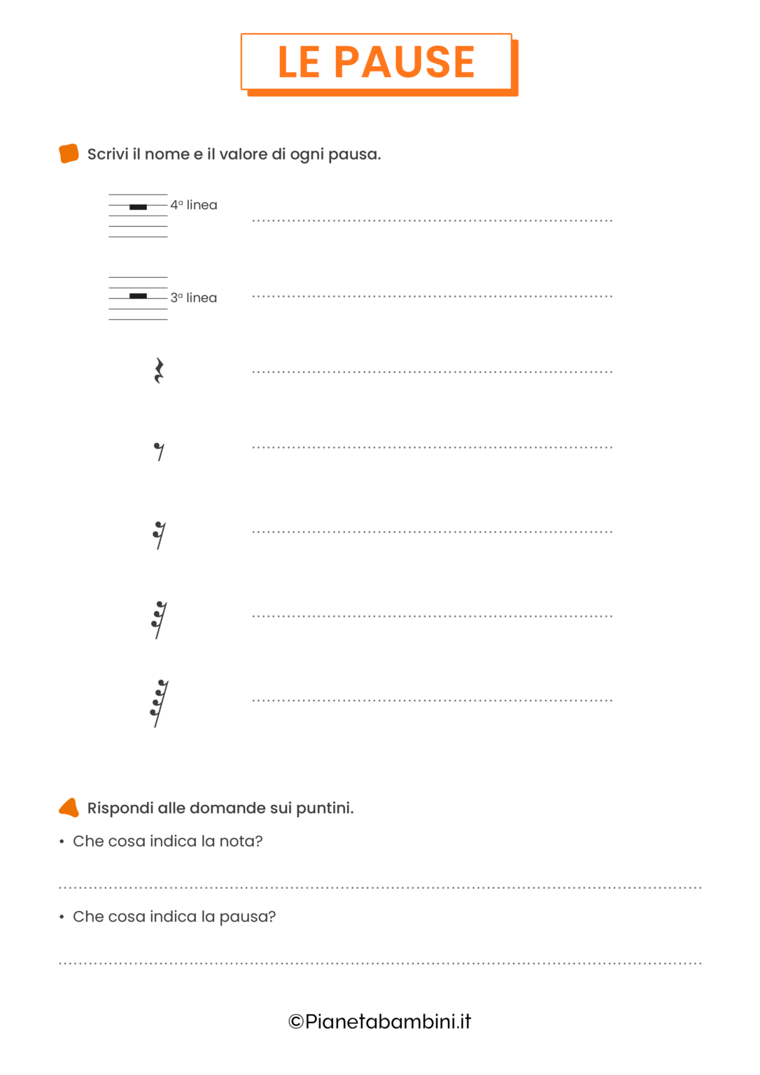 Le Pause Musicali: Schede Didattiche per la Scuola Primaria ...