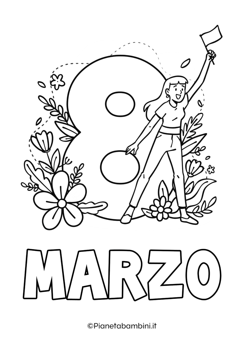 Festa della Donna: Disegni da Colorare | PianetaBambini.it