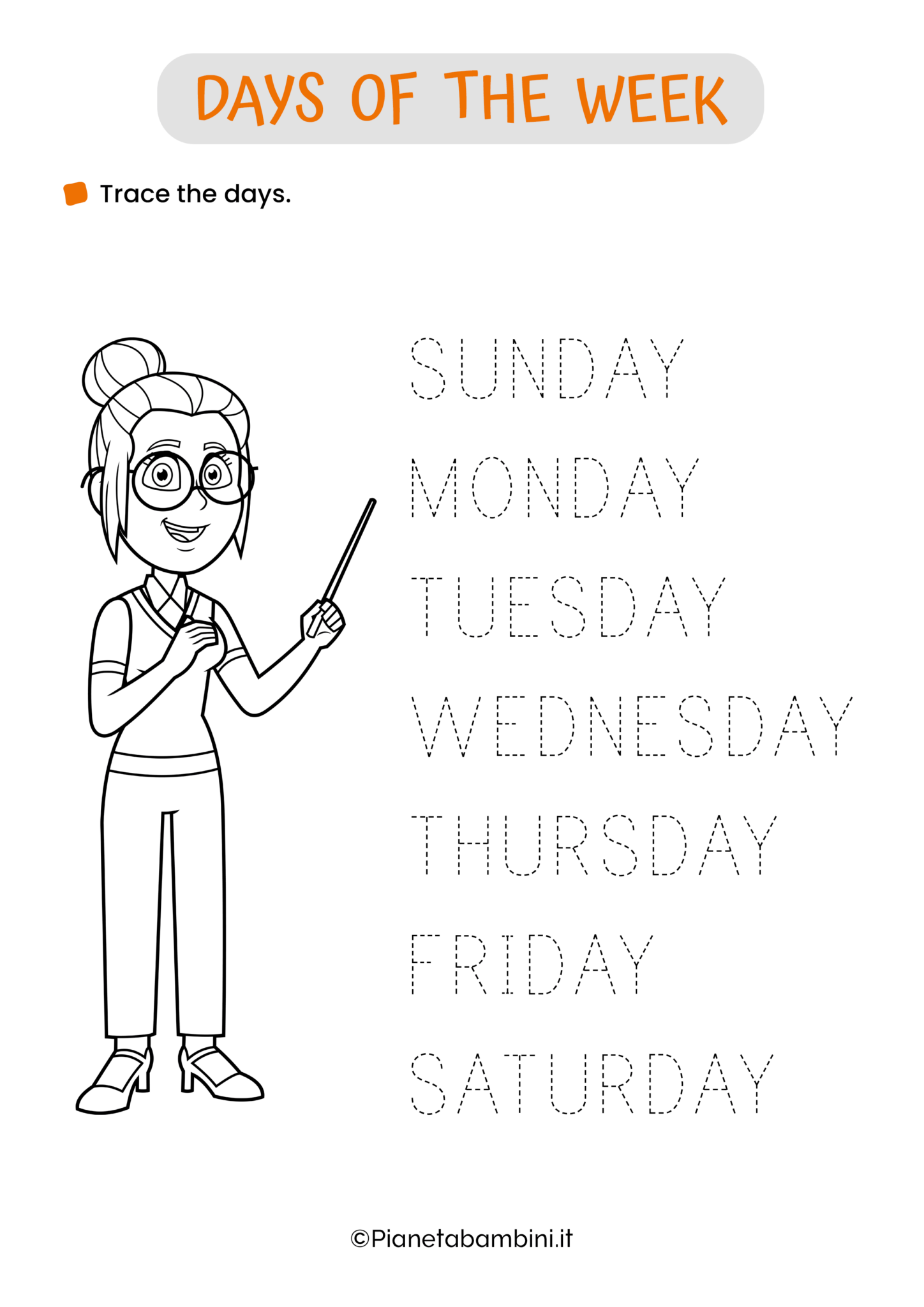Giorni della Settimana in Inglese: Schede per la Scuola Primaria ...