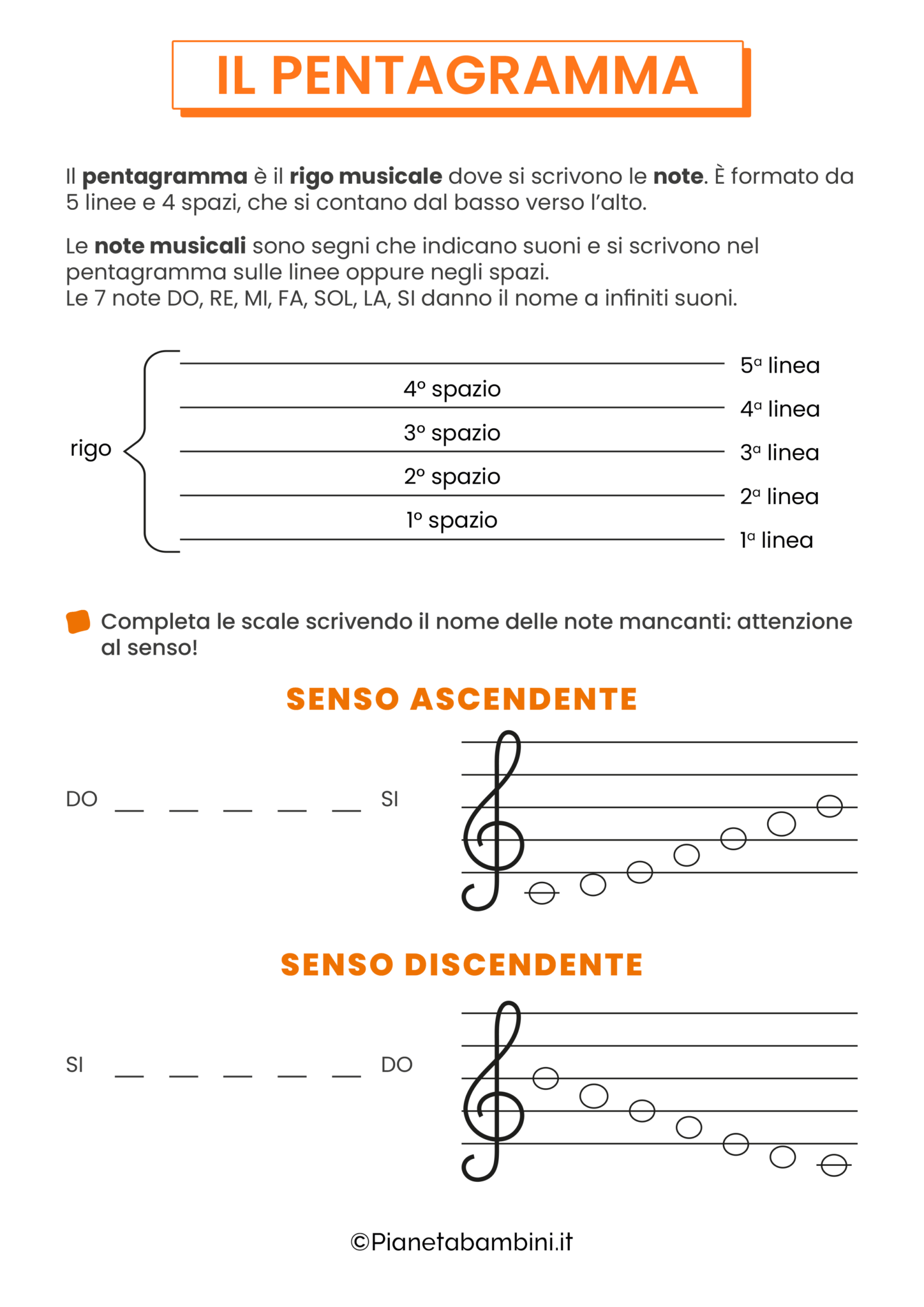 Le Note Musicali: Schede Didattiche per la Scuola Primaria ...