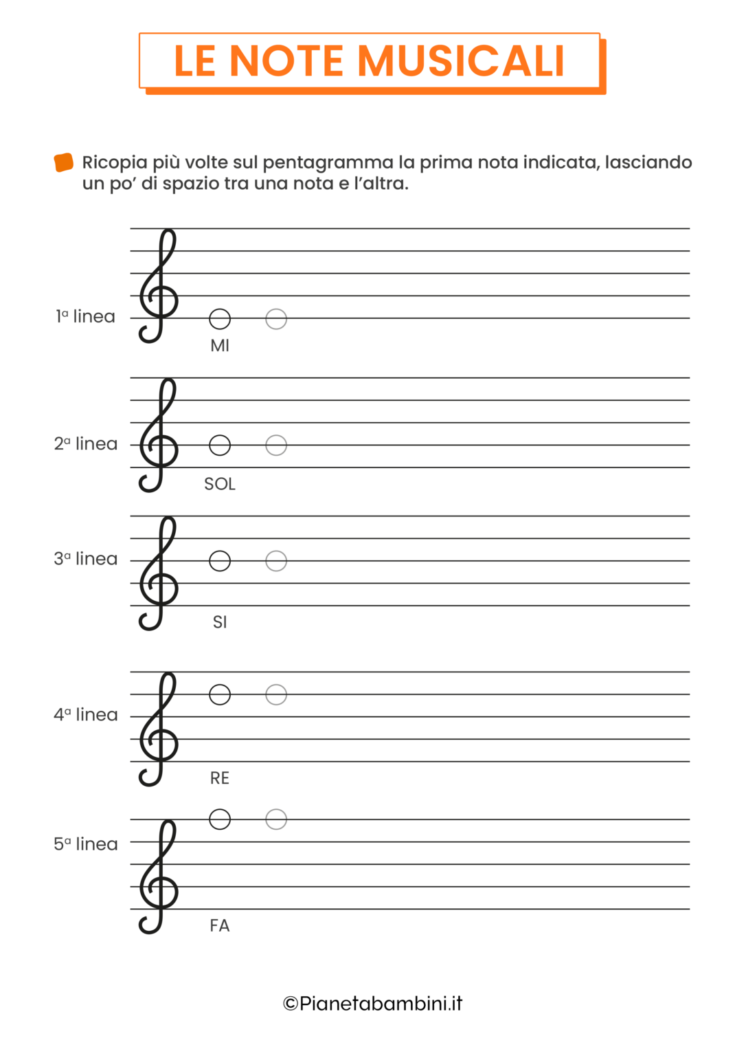 Le Note Musicali: Schede Didattiche per la Scuola Primaria ...
