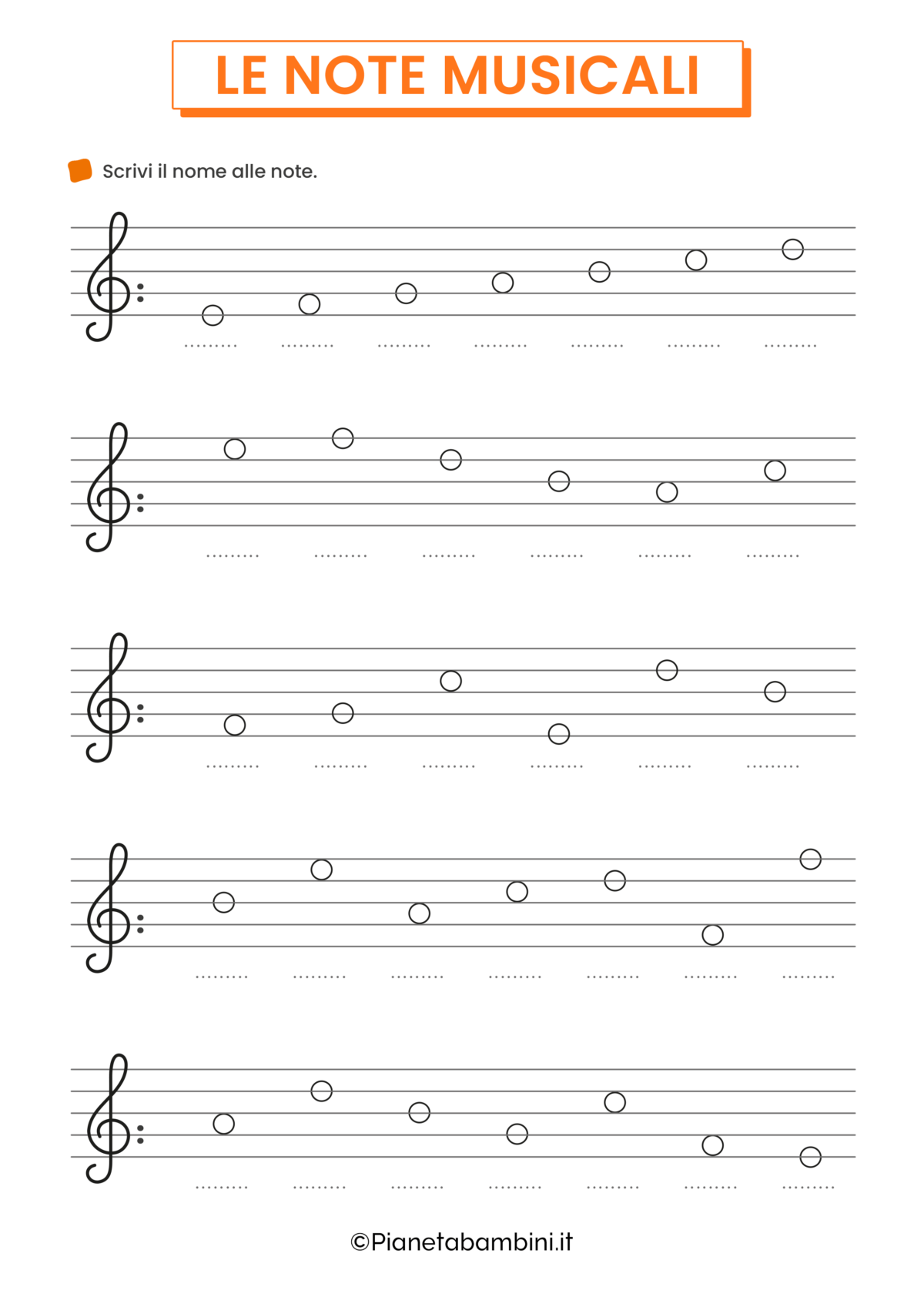 Le Note Musicali: Schede Didattiche per la Scuola Primaria ...