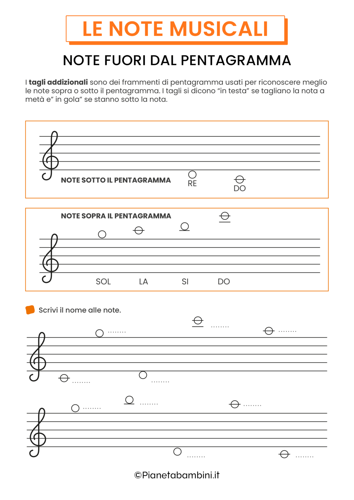 Le Note Musicali: Schede Didattiche per la Scuola Primaria ...