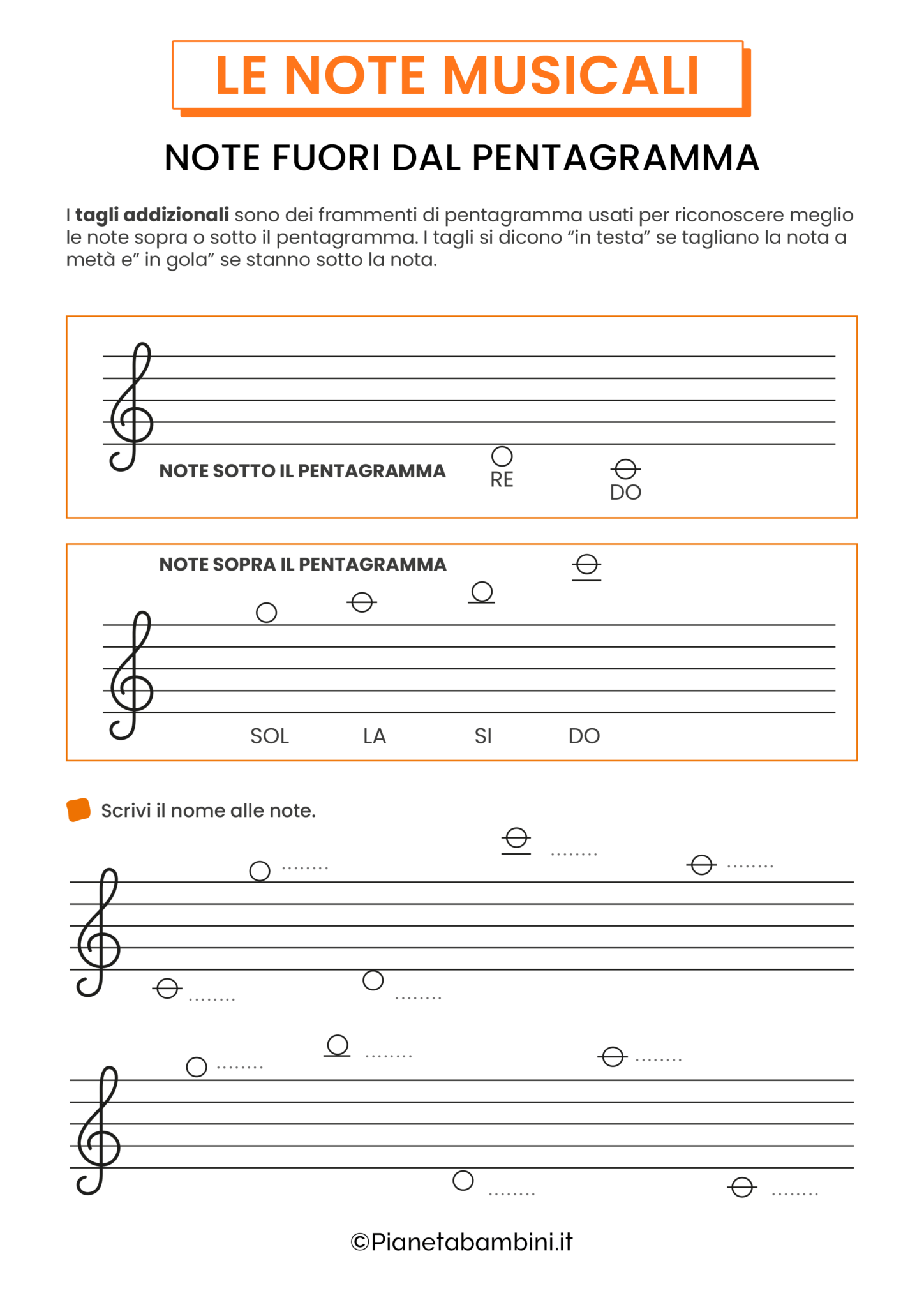 Le Note Musicali: Schede Didattiche per la Scuola Primaria ...