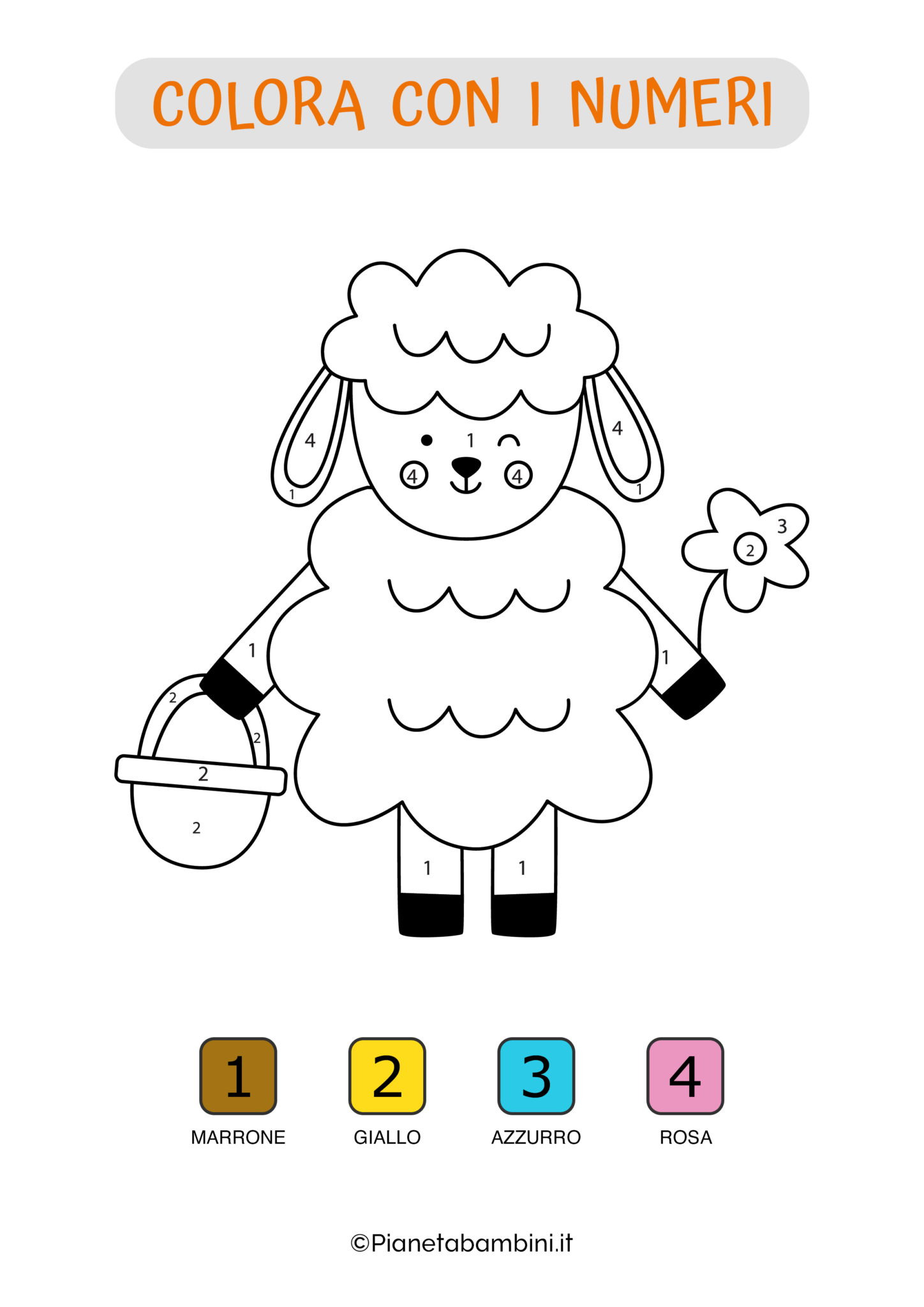 Colora con i Numeri di Pasqua | PianetaBambini.it