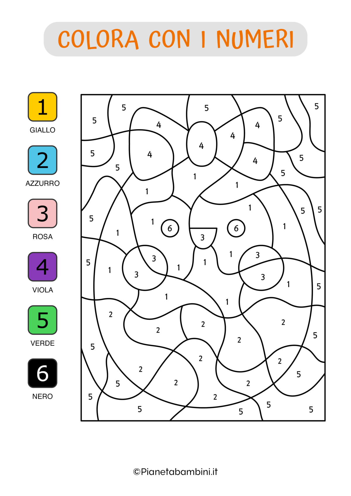 Colora con i Numeri di Pasqua | PianetaBambini.it