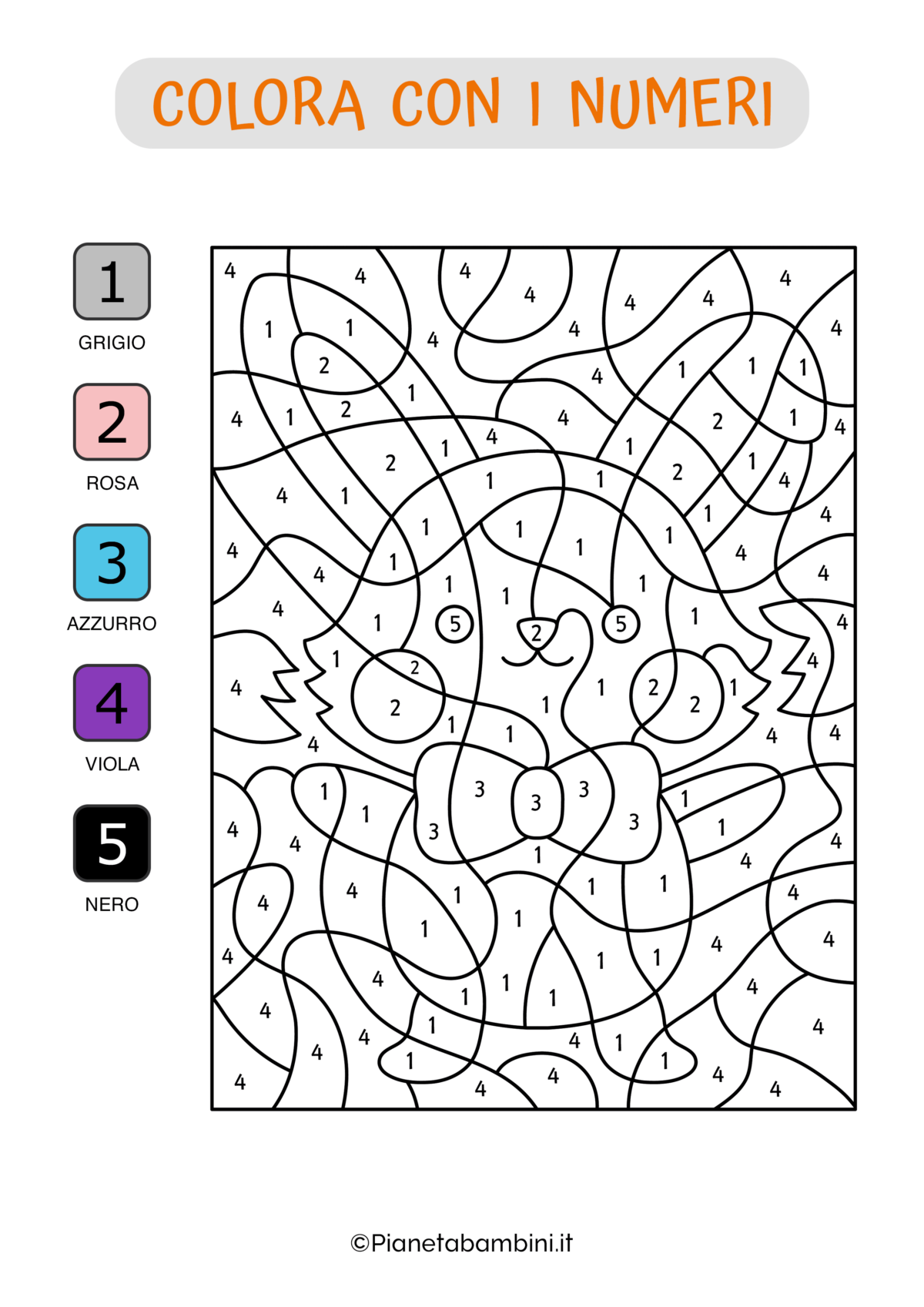 Colora con i Numeri di Pasqua | PianetaBambini.it