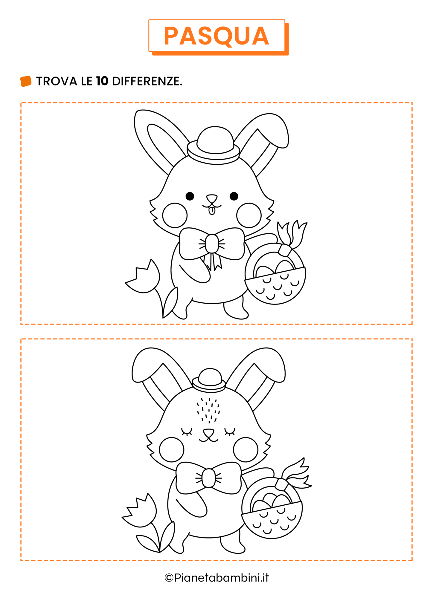 Trova le Differenze di Pasqua da Stampare | PianetaBambini.it