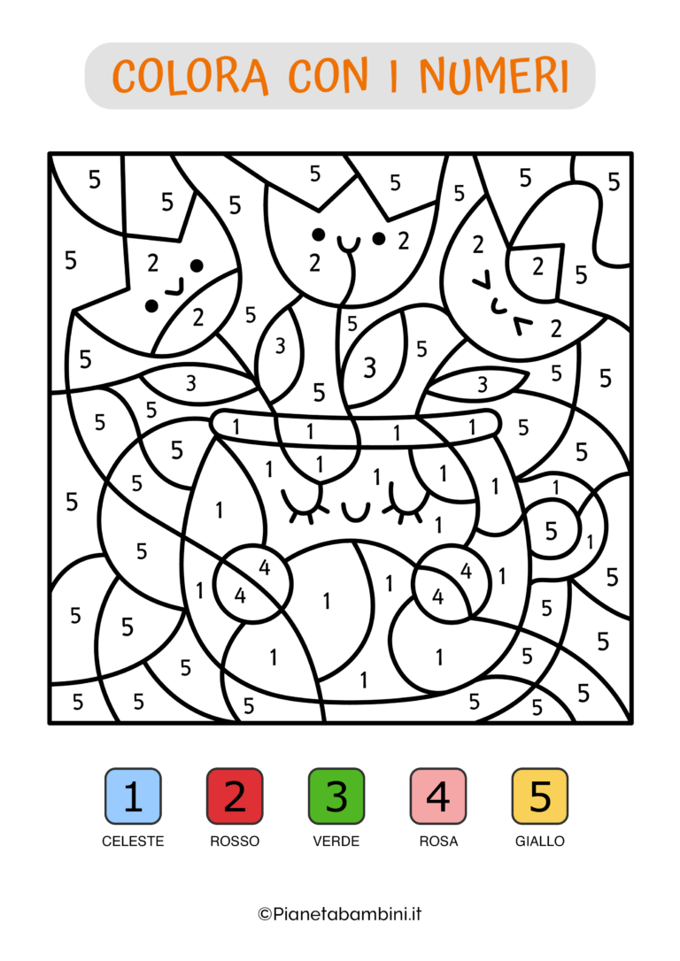 Colora con i Numeri di Primavera | PianetaBambini.it