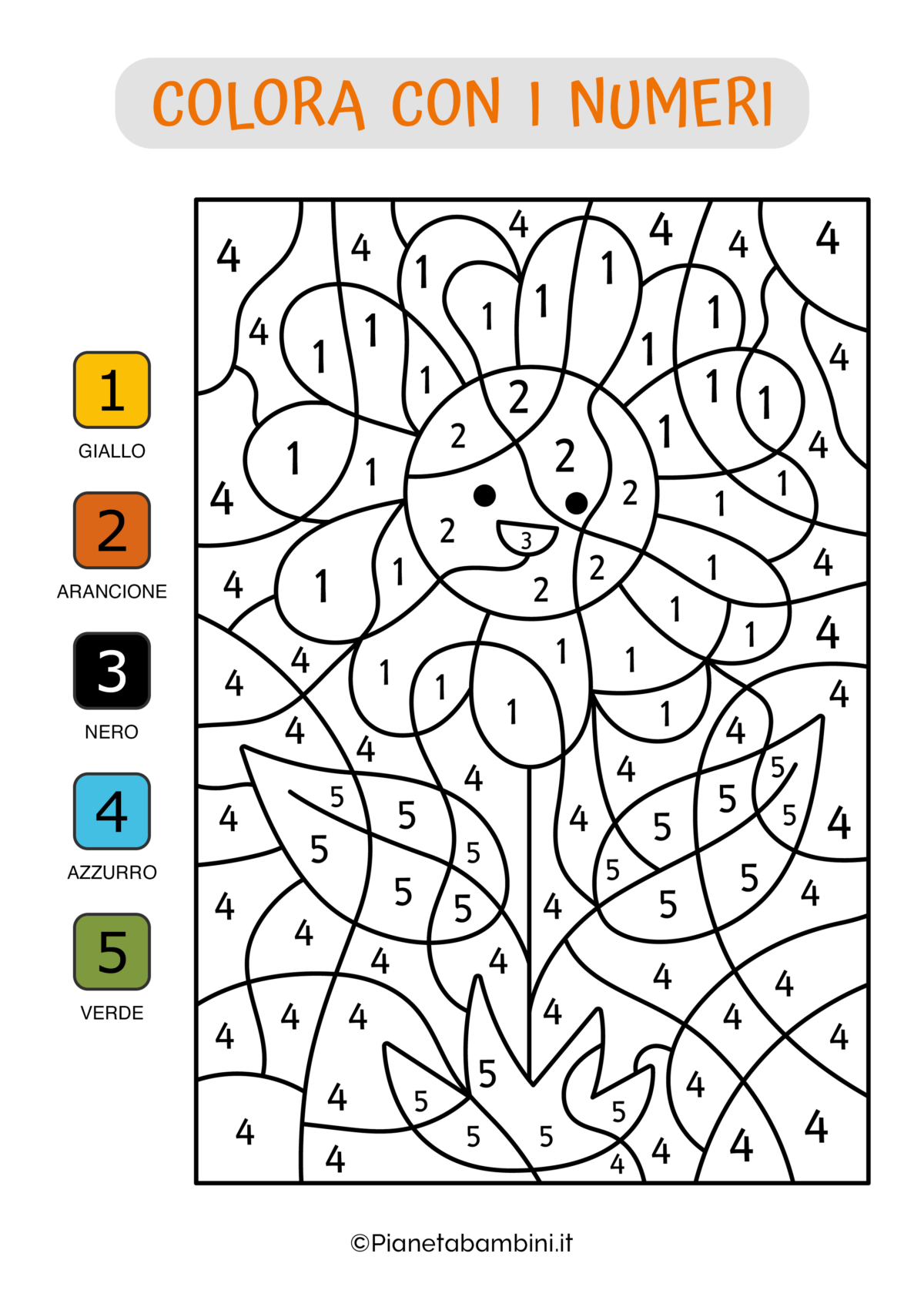 Colora con i Numeri di Primavera | PianetaBambini.it