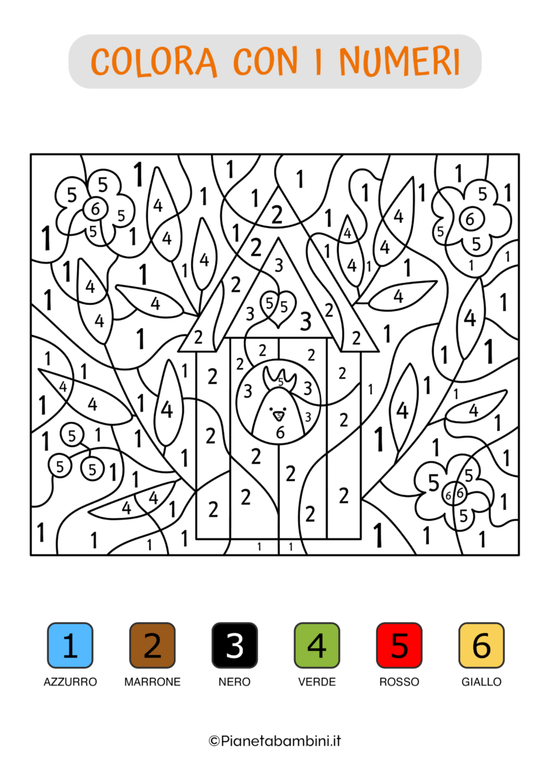 Colora con i Numeri di Primavera | PianetaBambini.it