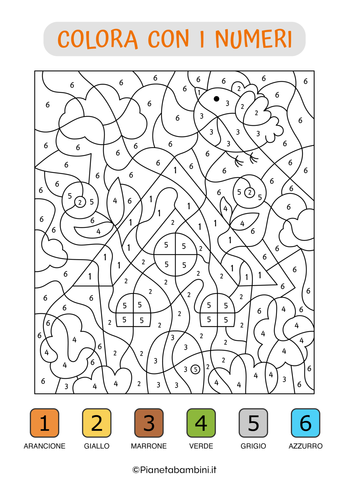 Colora con i Numeri di Primavera | PianetaBambini.it