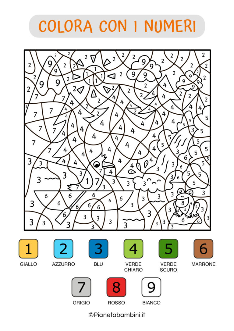 Colora con i Numeri di Primavera | PianetaBambini.it