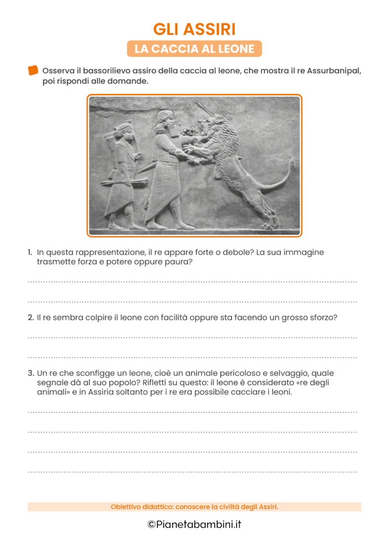 Gli Assiri: Schede Didattiche per la Scuola Primaria | PianetaBambini.it