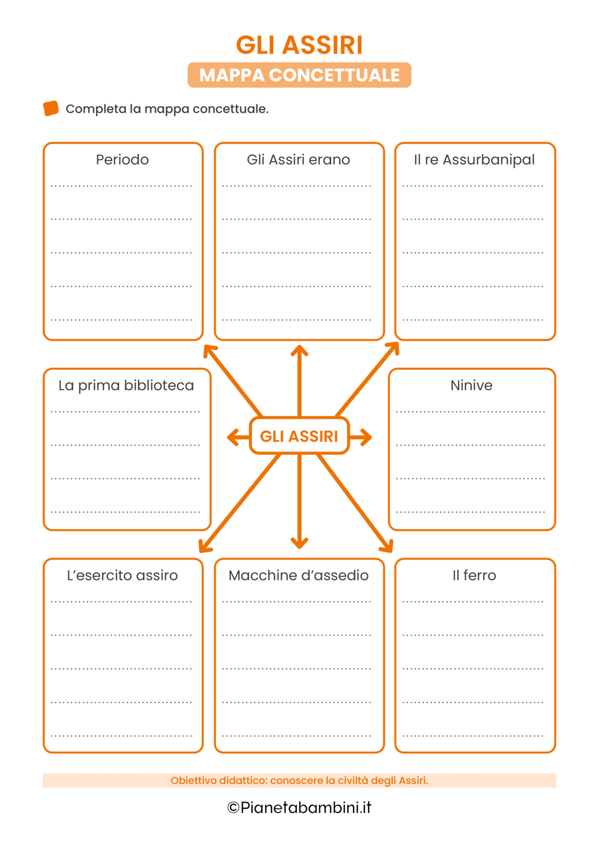 Gli Assiri: Schede Didattiche per la Scuola Primaria | PianetaBambini.it