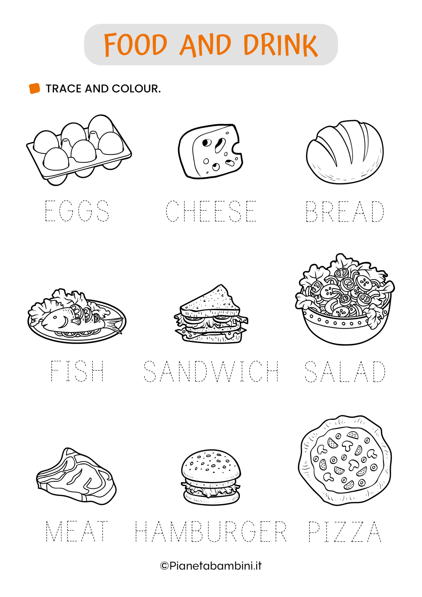 Cibi e Bevande in Inglese: Schede per la Scuola Primaria ...