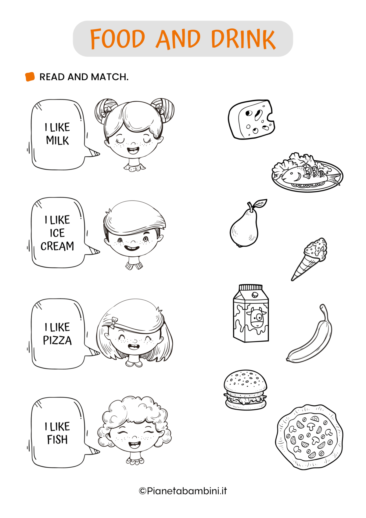 Cibi e Bevande in Inglese: Schede per la Scuola Primaria ...