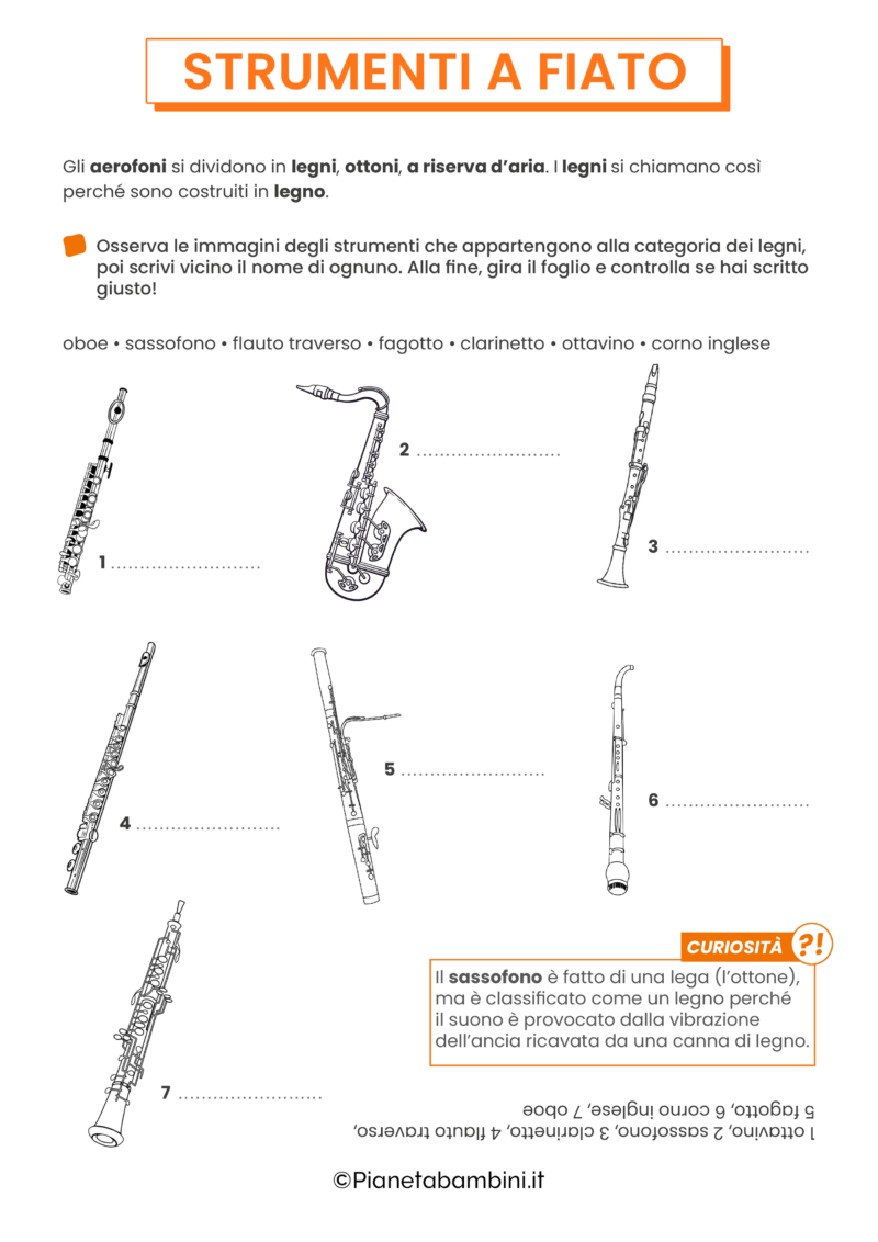 Strumenti a Fiato: Schede Didattiche per la Scuola Primaria ...