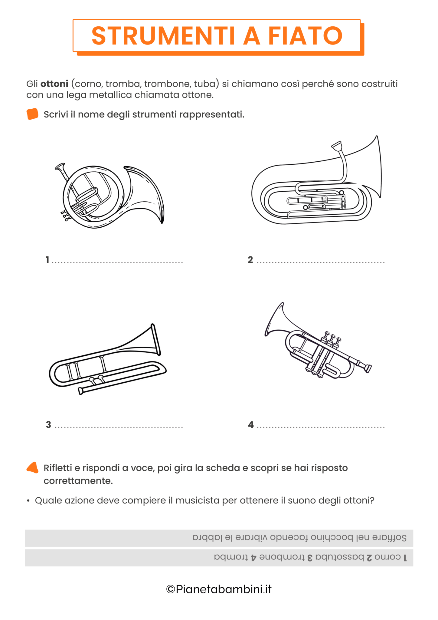 Strumenti a Fiato: Schede Didattiche per la Scuola Primaria ...