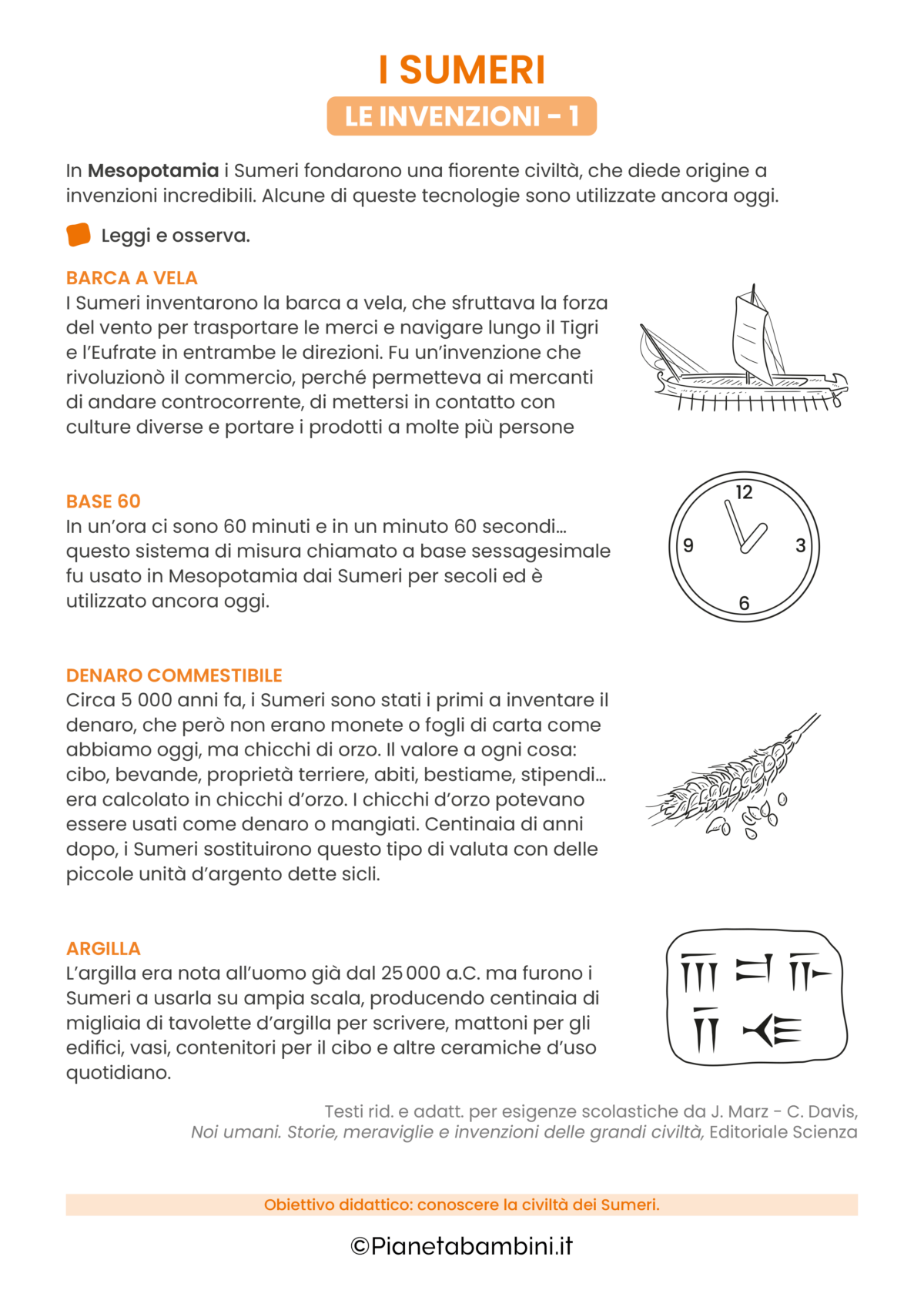 I Sumeri: Schede didattiche per la Scuola Primaria | PianetaBambini.it