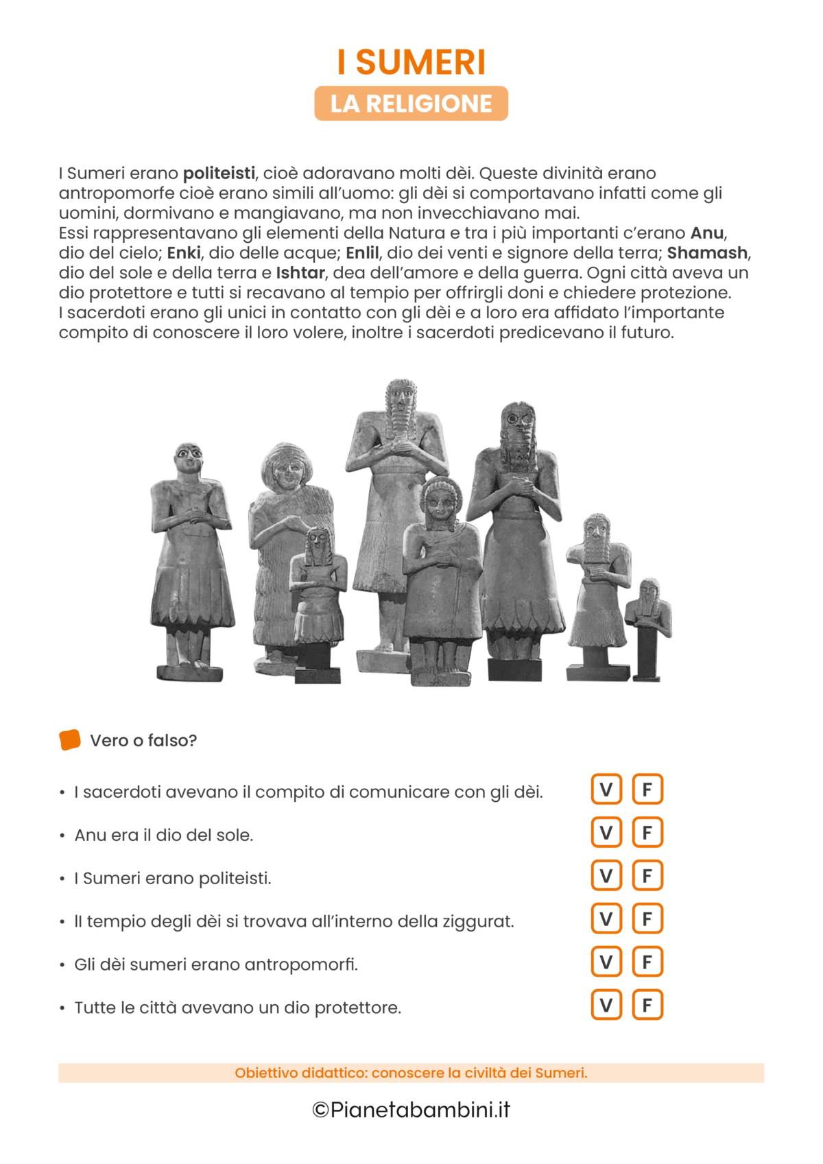 I Sumeri: Schede didattiche per la Scuola Primaria | PianetaBambini.it