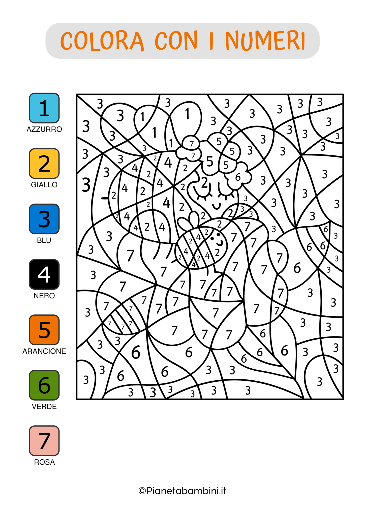 Giornata delle Api: Colora con i Numeri | PianetaBambini.it