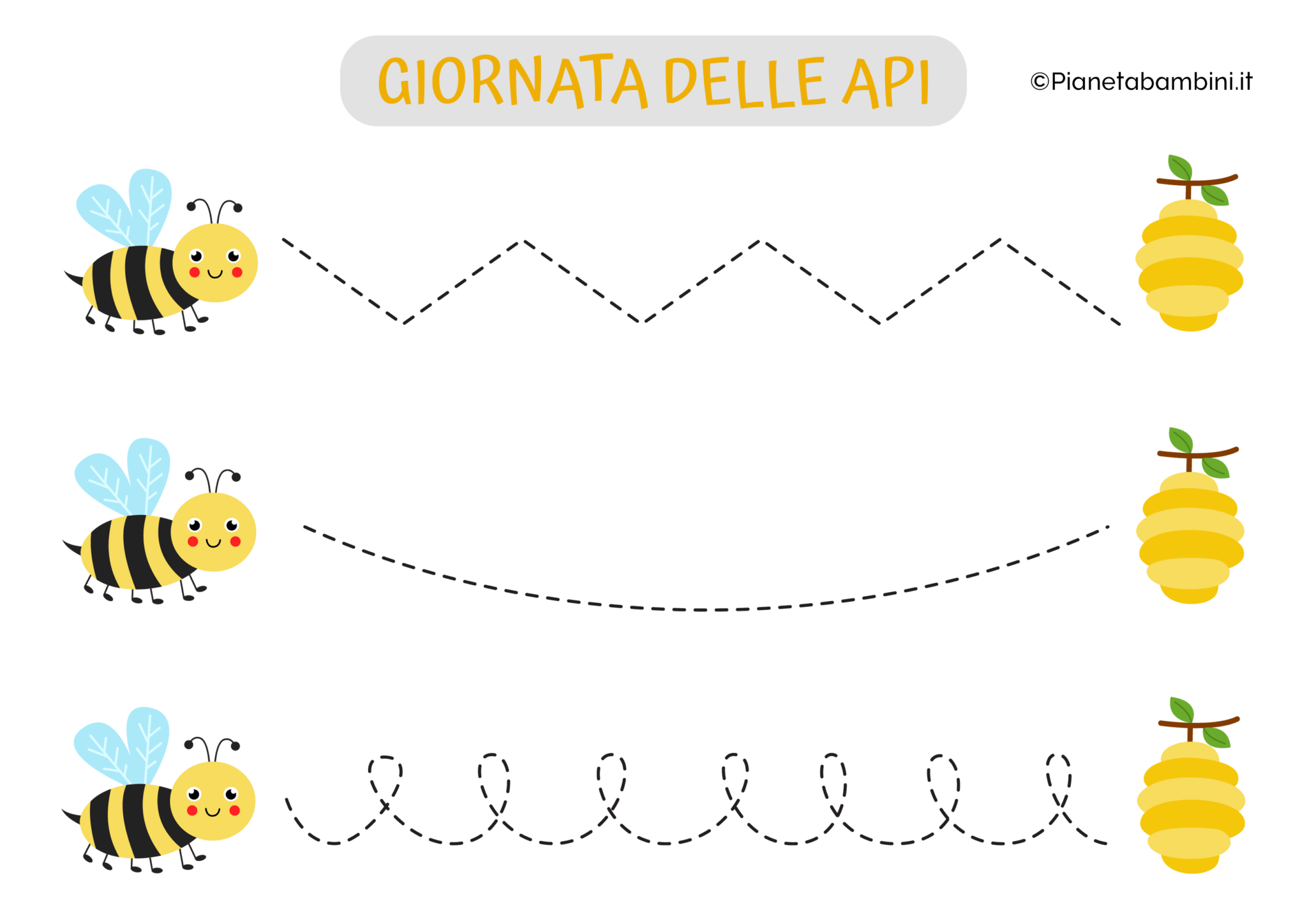 Giornata delle Api: Schede di Pregrafismo | PianetaBambini.it