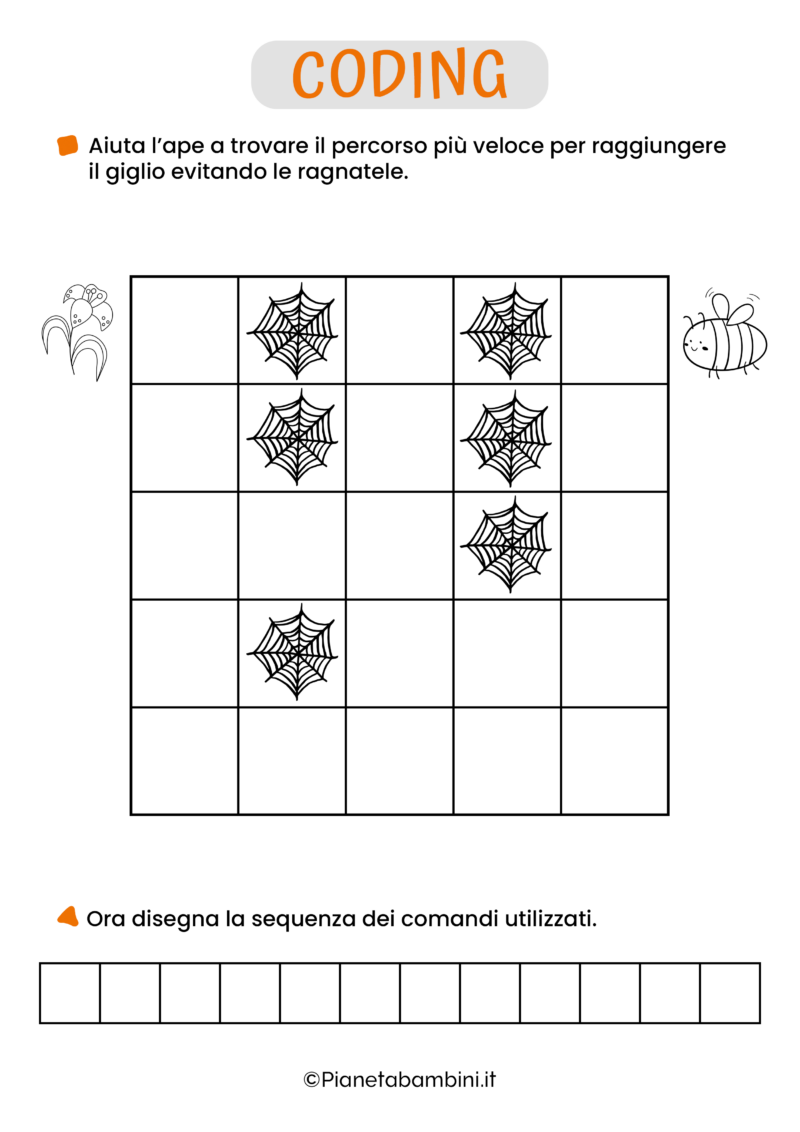 Schede di Coding sulle Api | PianetaBambini.it