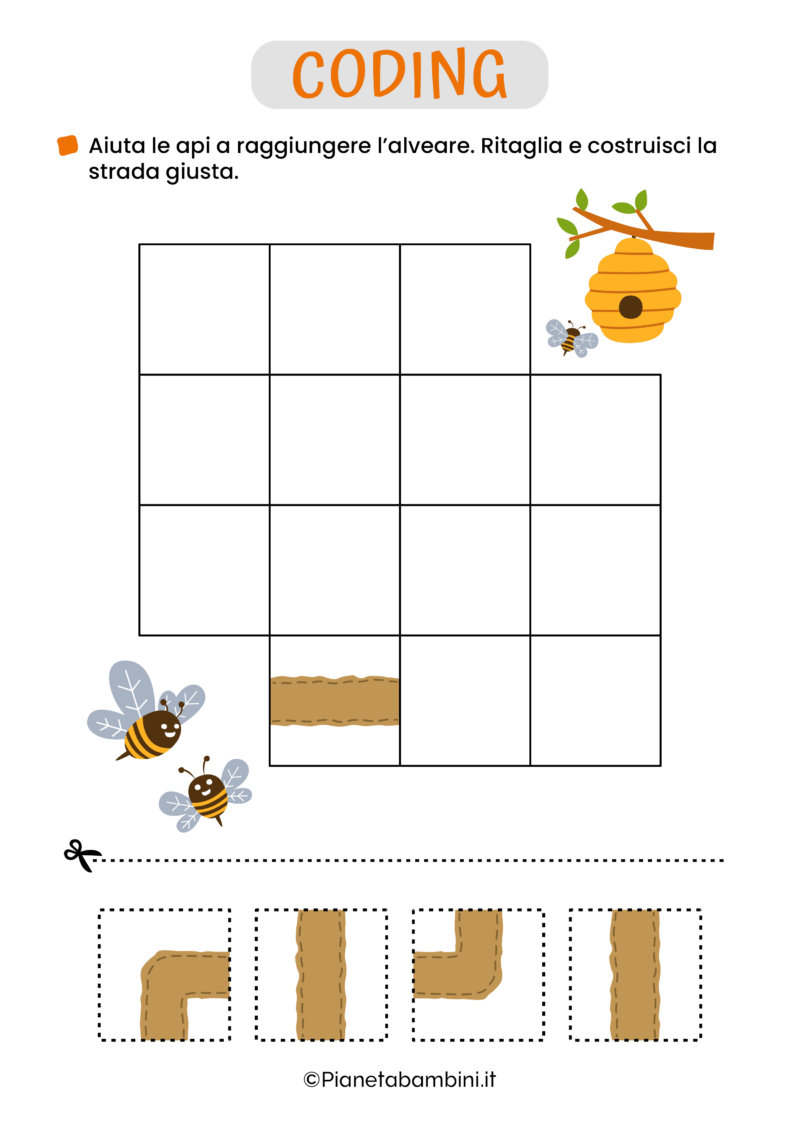 Schede di Coding sulle Api | PianetaBambini.it