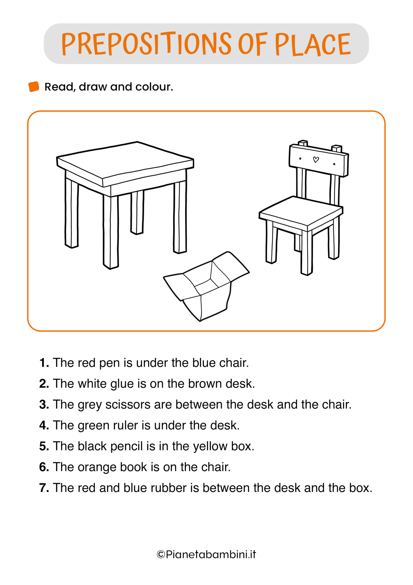 Preposizioni di Luogo in Inglese: Esercizi per la Scuola Primaria ...