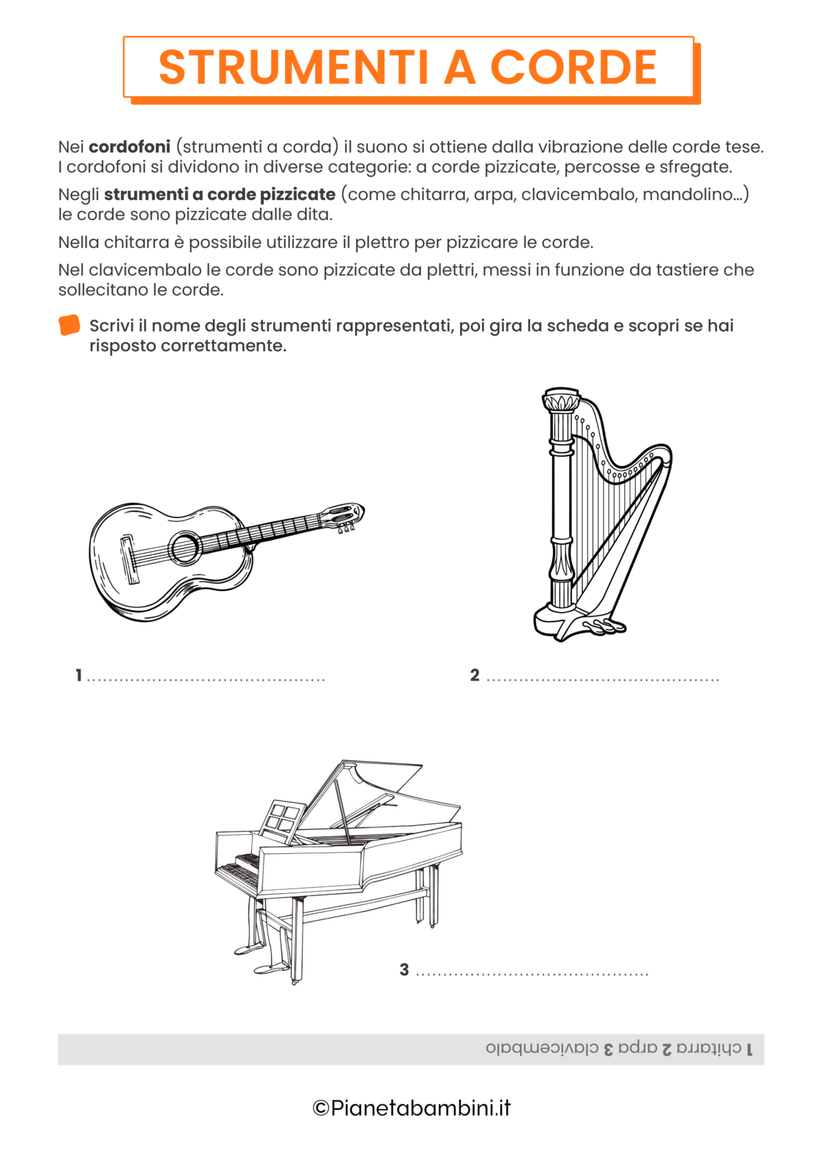 Strumenti a Corde: Schede Didattiche per la Scuola Primaria ...
