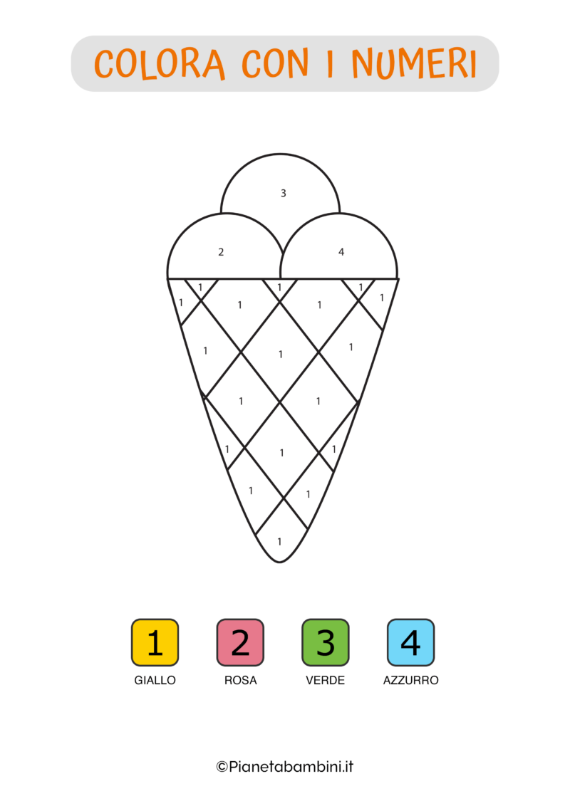 Colora con i Numeri dell'Estate | PianetaBambini.it