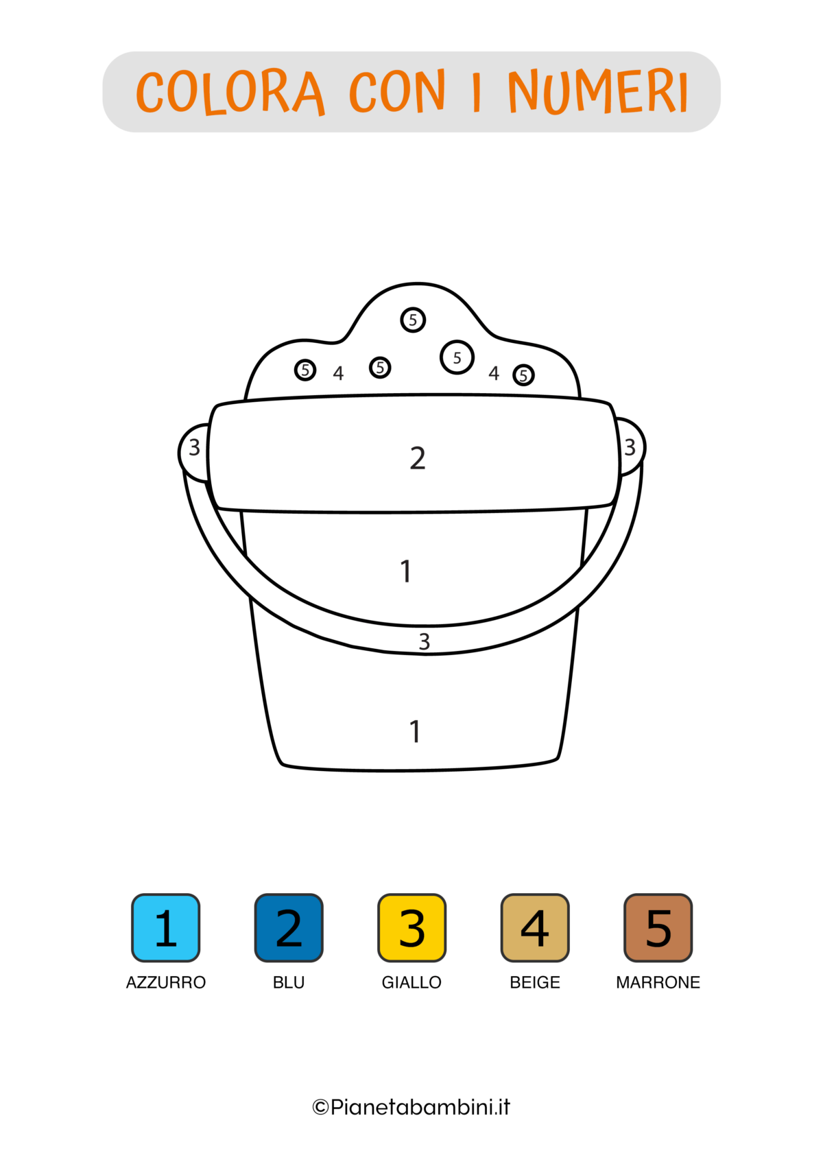 Colora con i Numeri dell'Estate | PianetaBambini.it