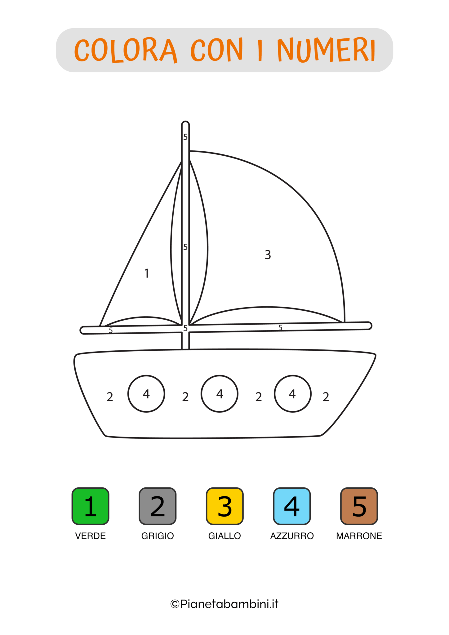 Colora con i Numeri dell'Estate | PianetaBambini.it