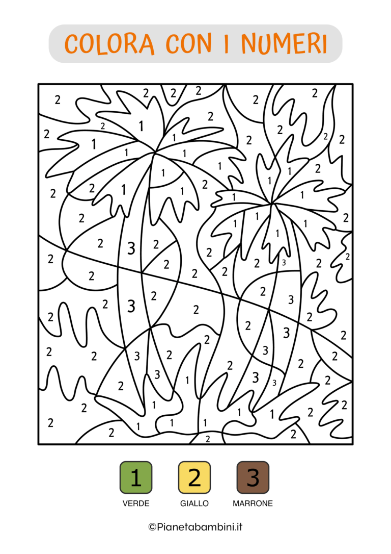 Colora con i Numeri dell'Estate | PianetaBambini.it