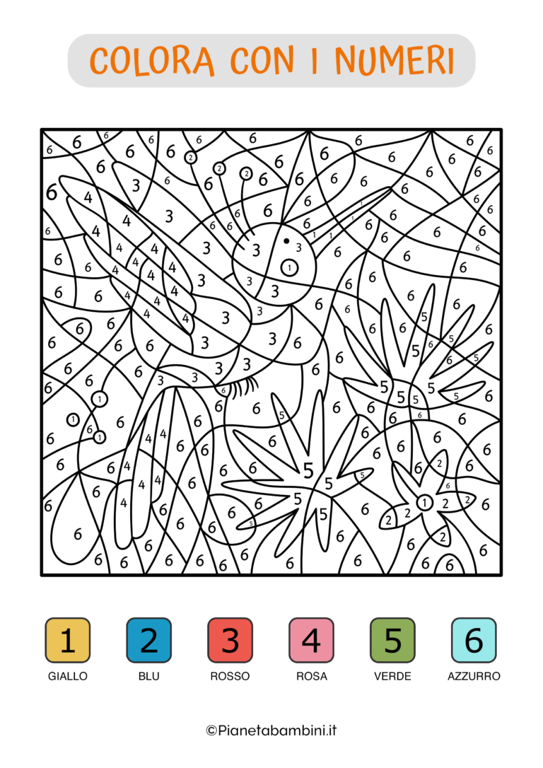 Colora con i Numeri dell'Estate | PianetaBambini.it