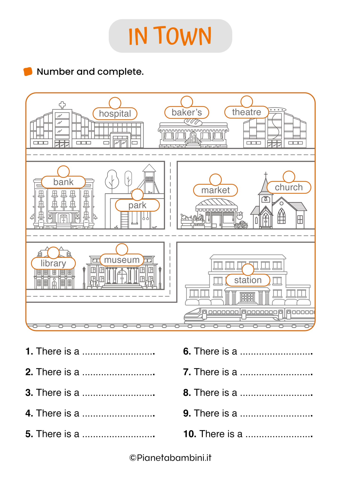 Luoghi della Città in Inglese: Schede per la Scuola Primaria ...