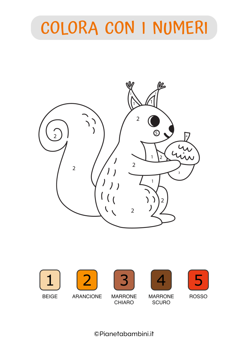 Colora con i Numeri dell'Autunno | PianetaBambini.it