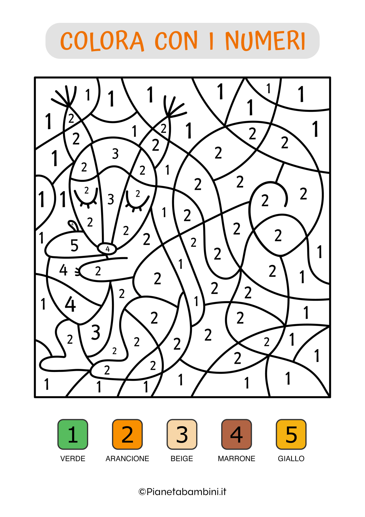 Colora con i Numeri dell'Autunno | PianetaBambini.it