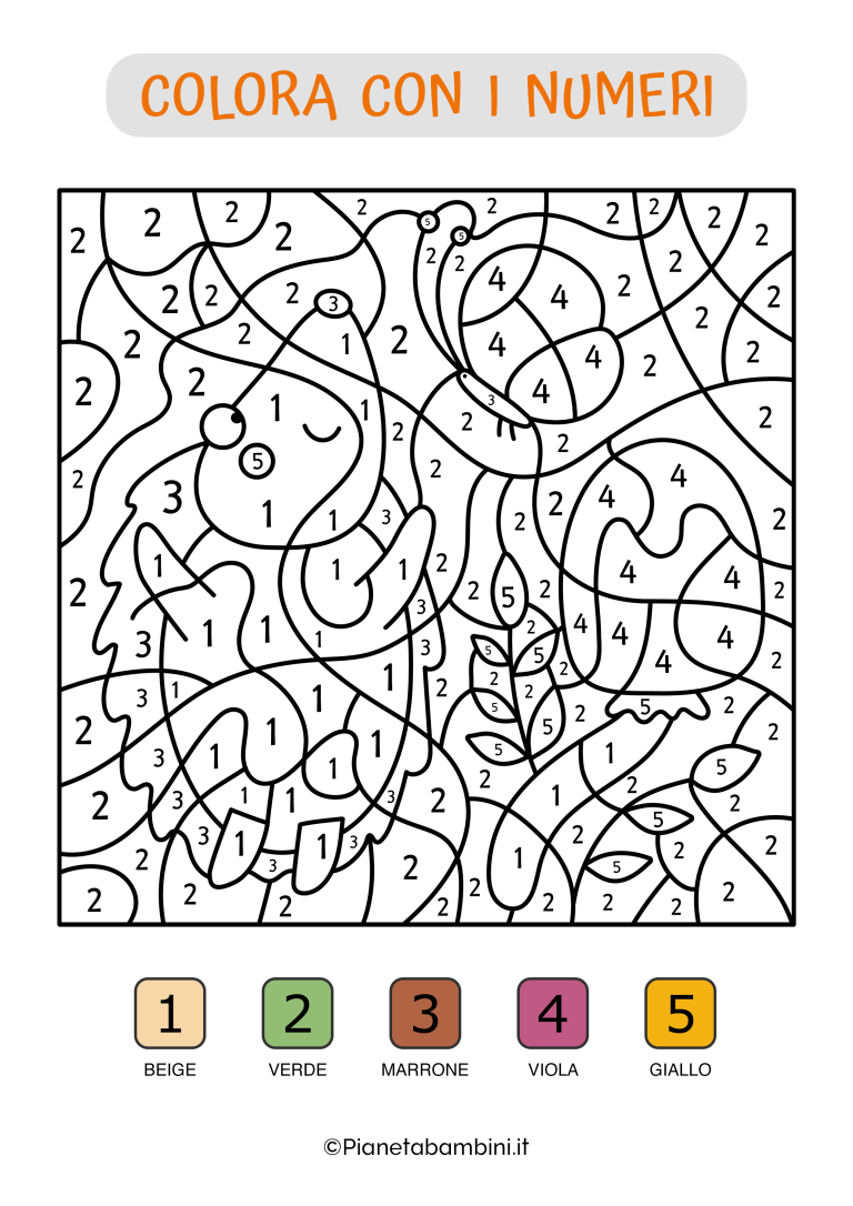 Colora con i Numeri dell'Autunno | PianetaBambini.it