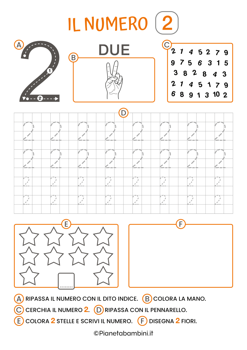 I Numeri da 1 a 10: Schede Didattiche per Bambini | PianetaBambini.it